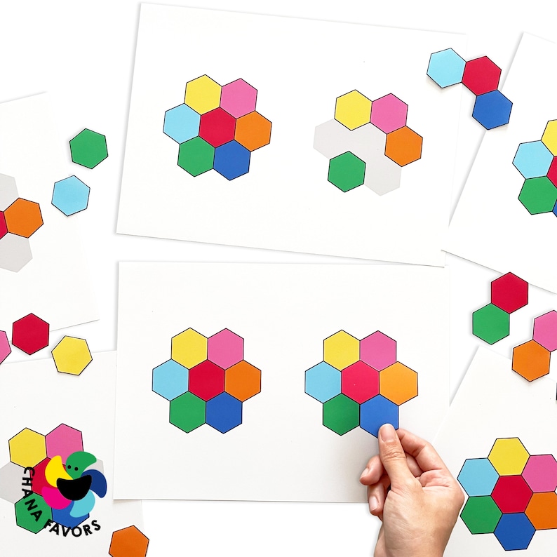 Hexagon Fill-in printable Brain Training Puzzle to Help Kids - Etsy