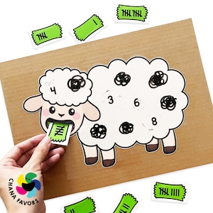 Sheep Tally Numbers Printable Counting Game for Kids Preschool and ...