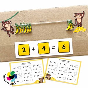 Monkey Math Printable: Addition & Subtraction Worksheets (PDF Download ...