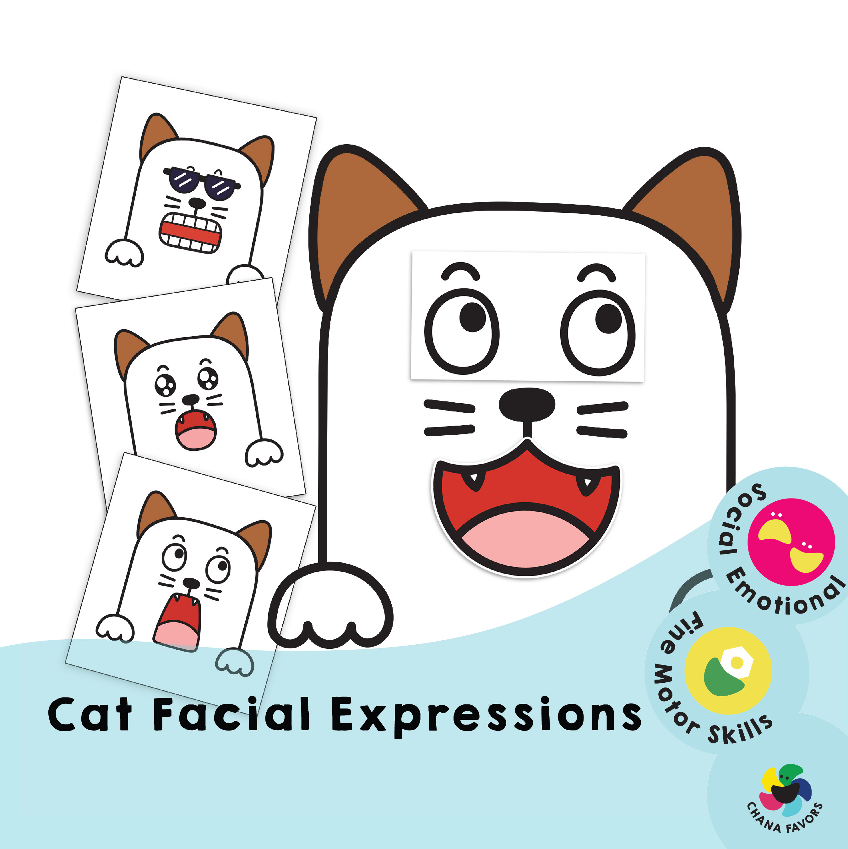 Cat Facial Expressions Printable Preschool Resources to Get Kids ...