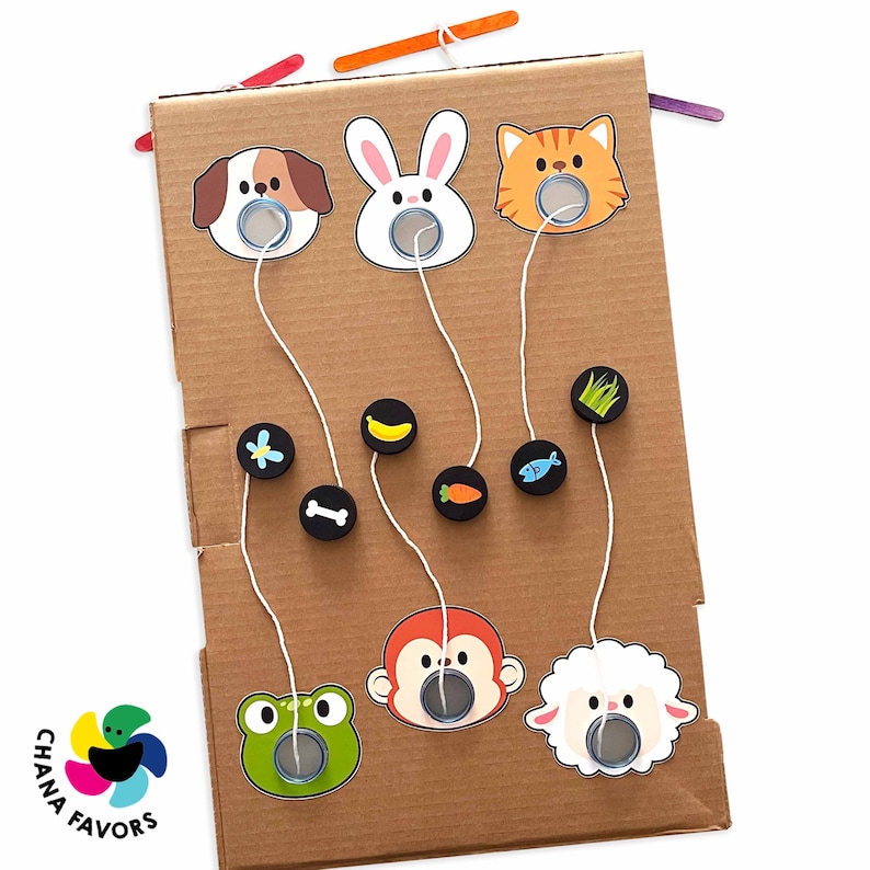 Animal Feed Matching Game: Fine Motor Skills Printable (PDF Download ...