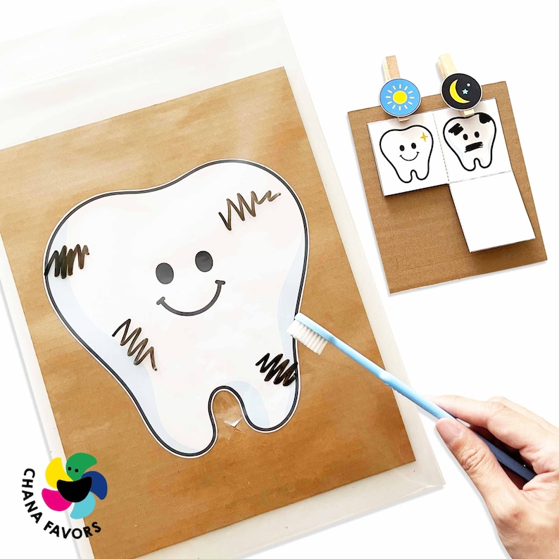 Happy Teeth Cleaning Game: Printable Dental Health Activity (PDF) - Etsy