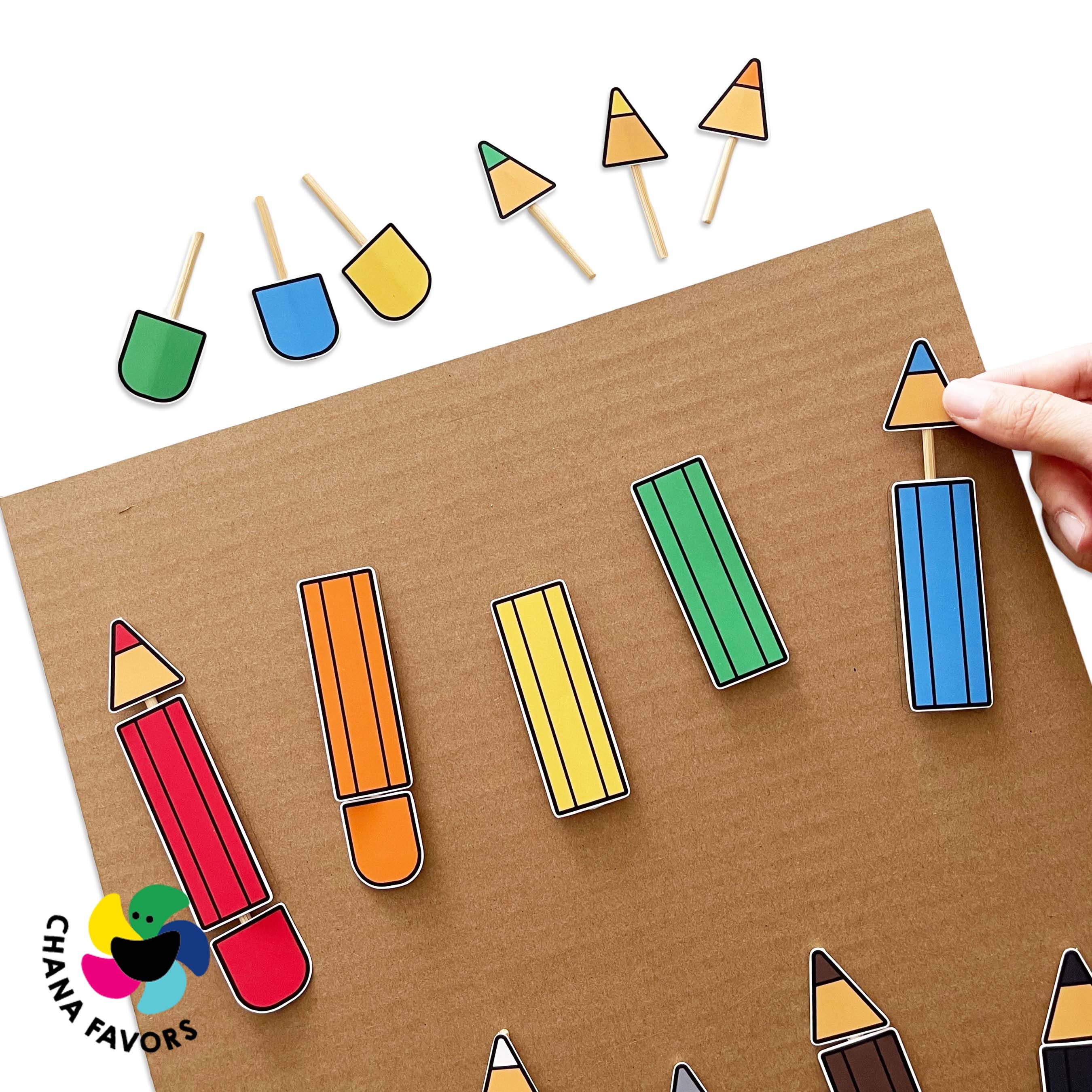 Color Pencil Matching Game: Fine Motor Skills Activity (digital ...