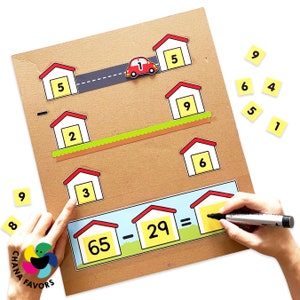 Subtraction Math Quest: Borrowing Challenge Printable (PDF) - Etsy