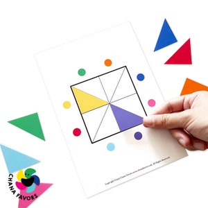 Color Match Triangle Tango - Printable PDF - Download Only - Brain Game ...