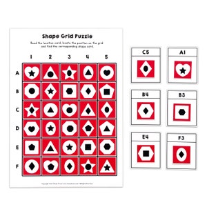 Shape Grid Puzzle Printable Brain Teaser to Help Players of All Ages ...
