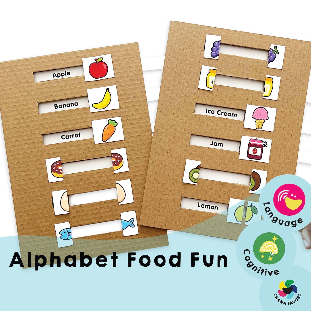 English Alphabet Food Matching Game: Learn Abcs (printable PDF) - Etsy