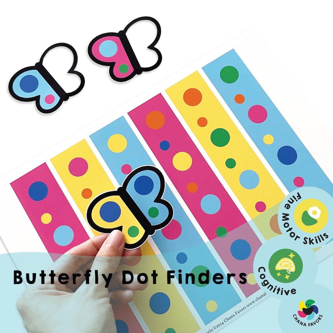 Butterfly Color Matching Game: Fine Motor Skills Printable (PDF) - Etsy