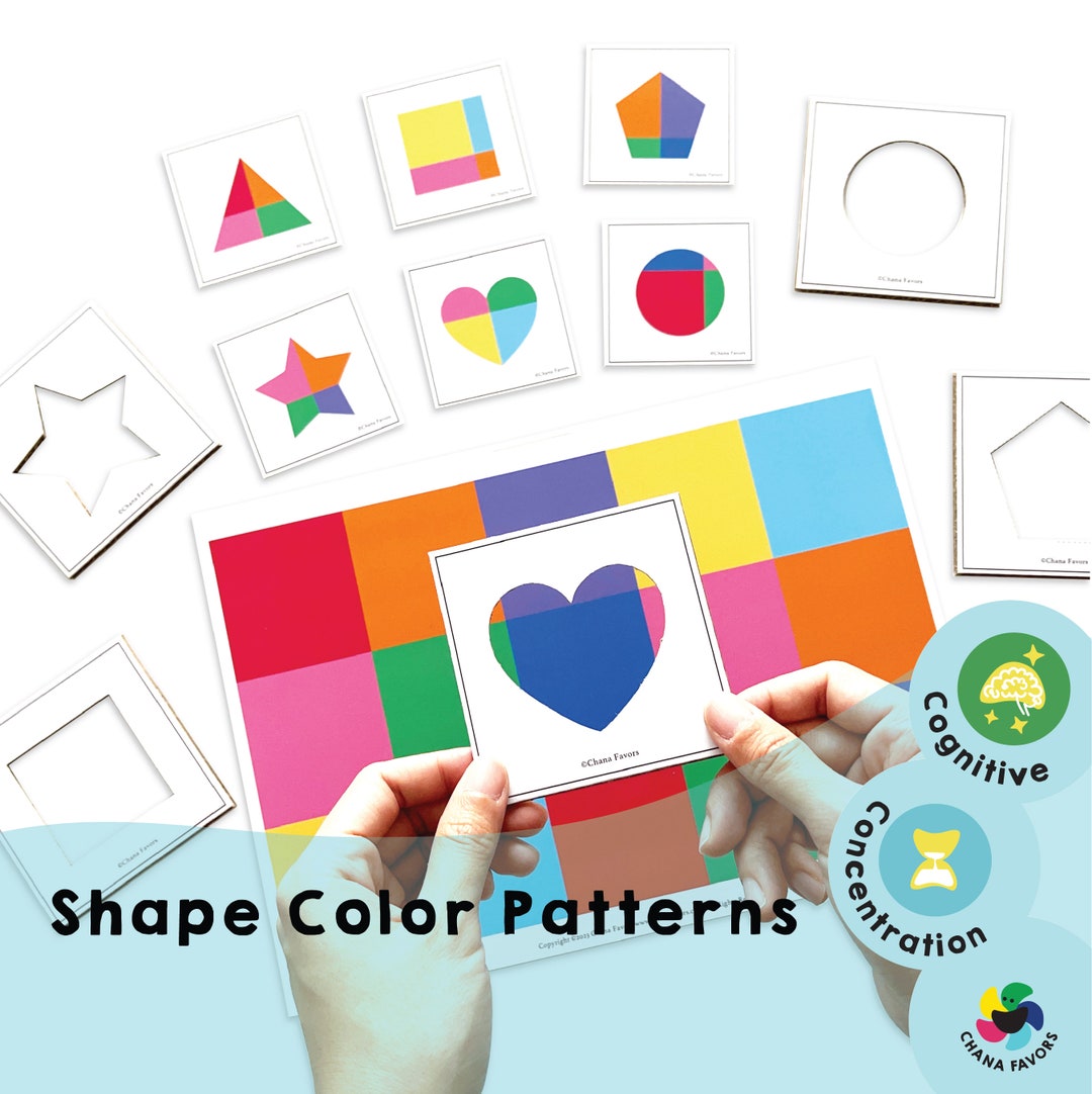 Shape Color Pattern Game: Visual Skills Brain Training (printable PDF ...