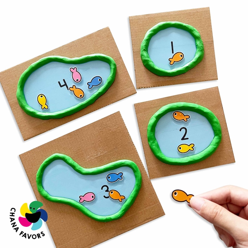 Fish Pond Number Matching: Kids Counting Activity (printable PDF) - Etsy