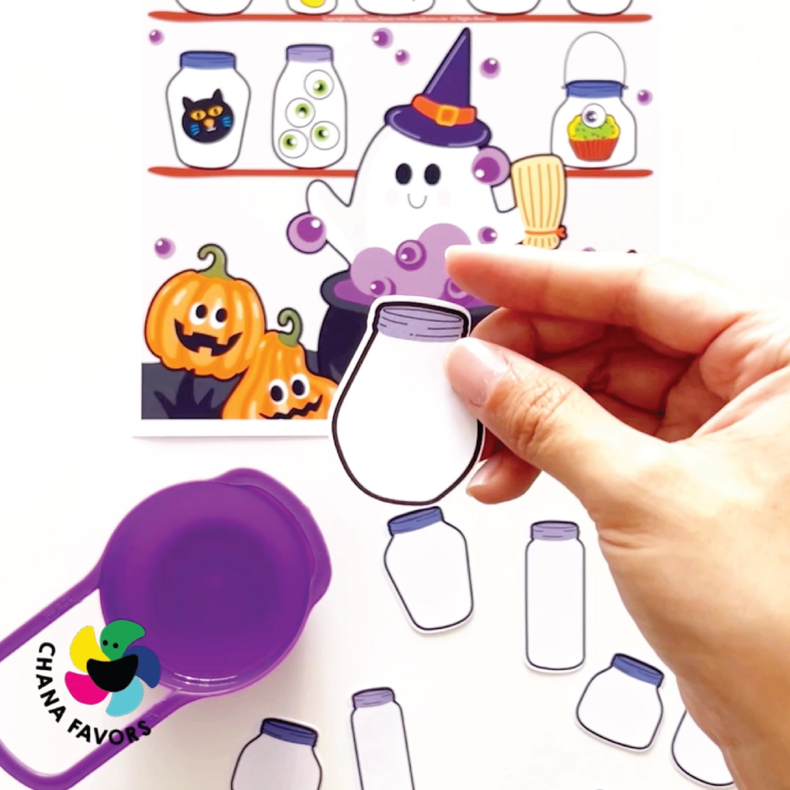 Halloween Jars Printable Preschool Halloween Activity to Show the ...