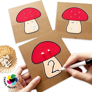 Mushroom Counting Printable: Preschool Math Activity (PDF Download) - Etsy