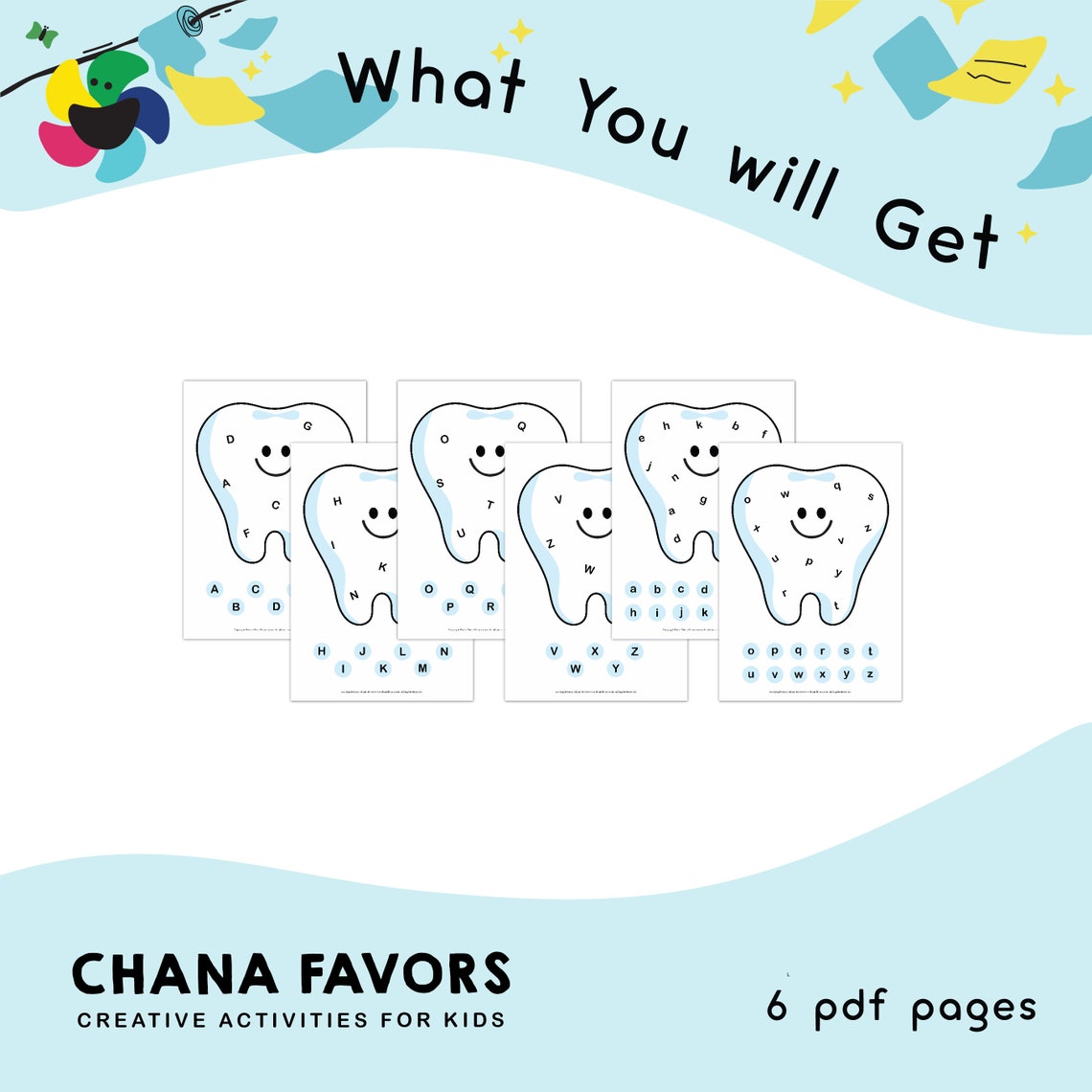 Tooth English Alphabet Game Printable Preschool Homeschool Resource to ...
