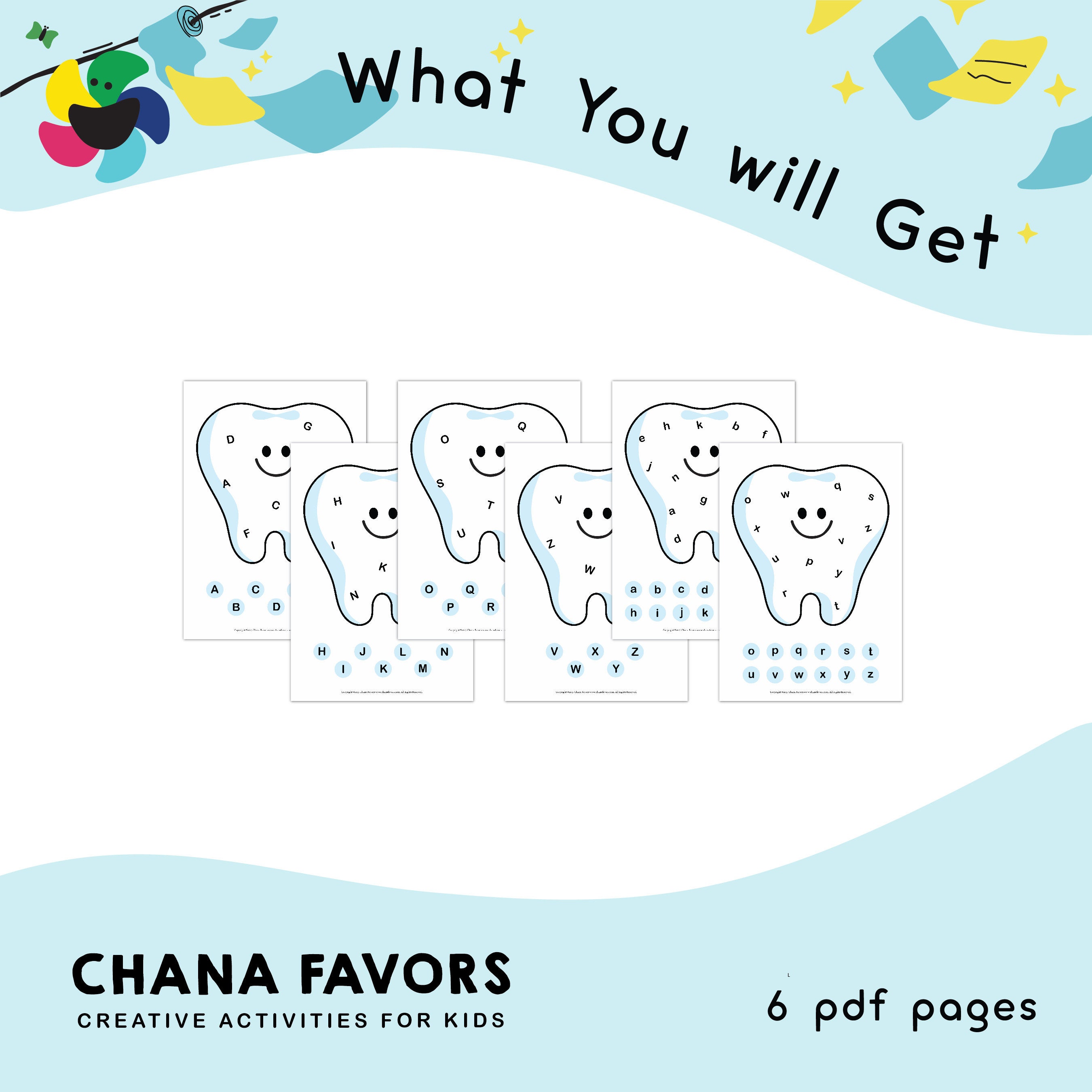 Tooth Alphabet Game: Letter Recognition, Preschool Printable (PDF ...