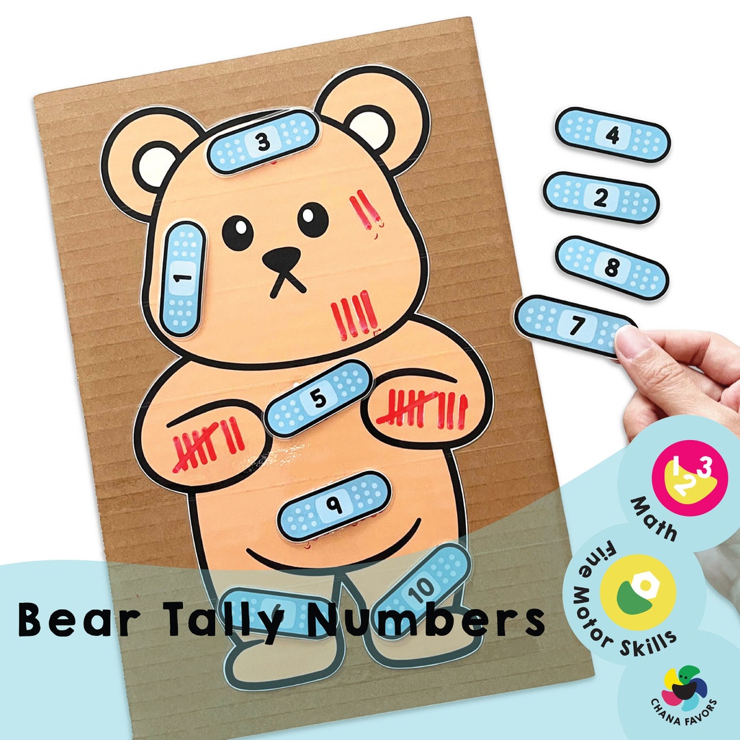 Bear Tally Numbers Game: Fun Counting Activity (printable PDF) - Etsy