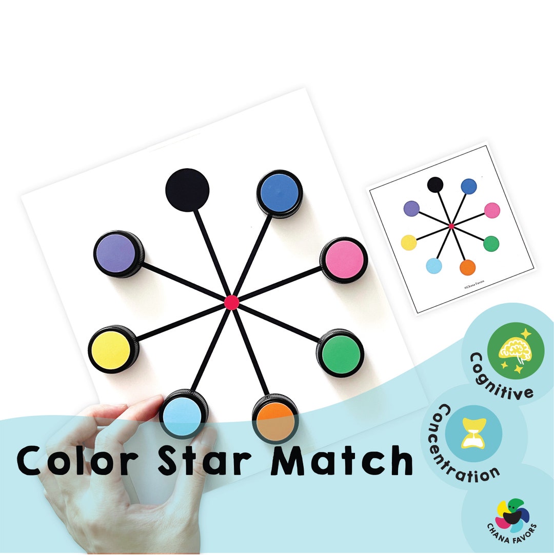 Color Star Match Game: Printable Cognitive Skills Activity (PDF ...