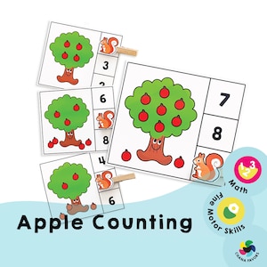 Apple Counting Printable: Preschool Number Recognition Activity (PDF ...