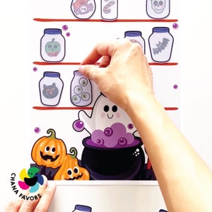 Halloween Jars Printable Preschool Halloween Activity to Show the ...
