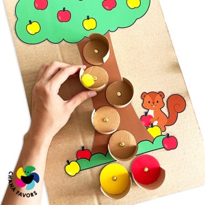 Apple Color Sorting Game: Fine Motor Skills Activity (printable PDF) - Etsy
