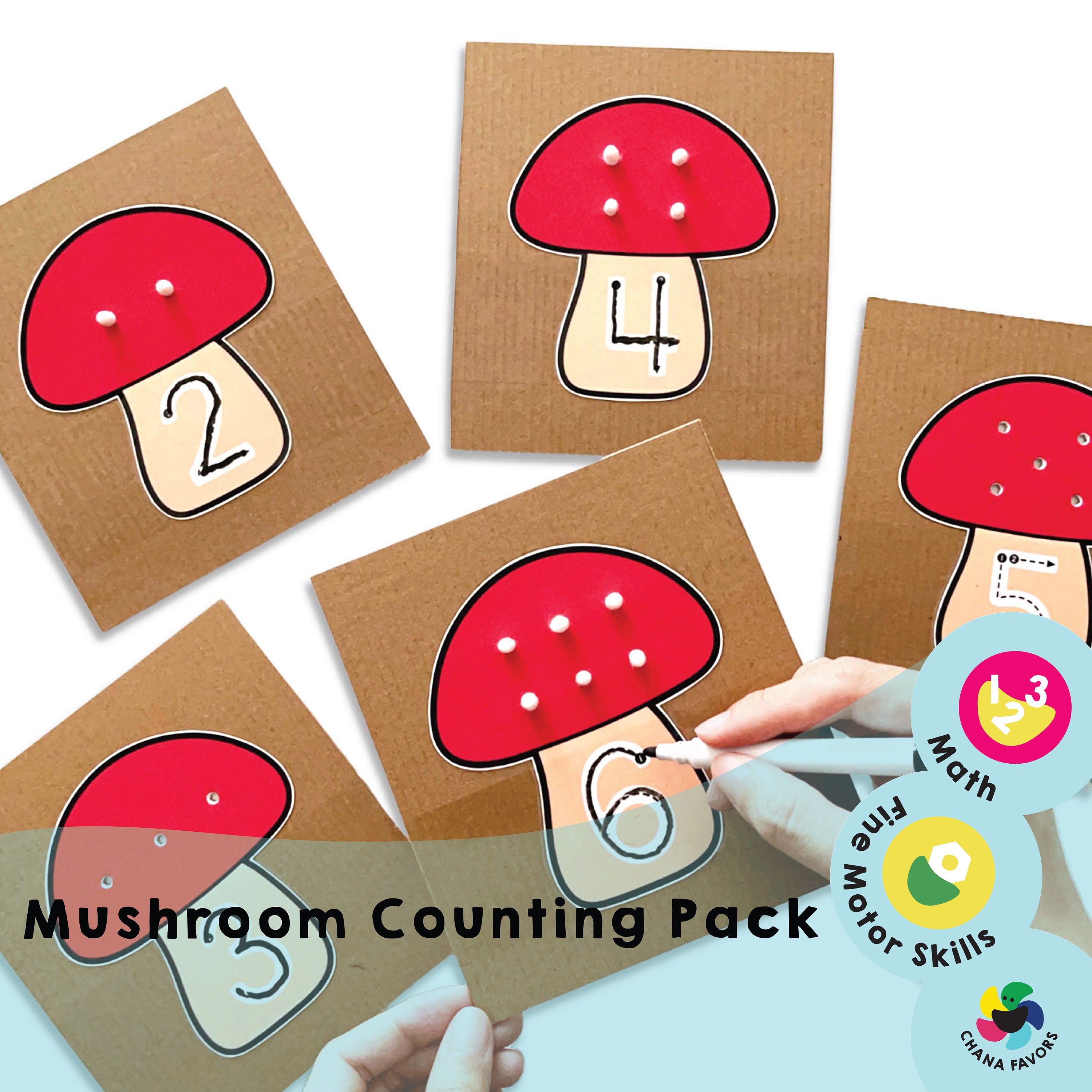 Mushroom Counting Printable: Preschool Math Activity (PDF Download) - Etsy