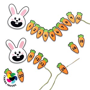 Carrot Counting Train Printable for Preschoolers learn Numbers 1-20 ...