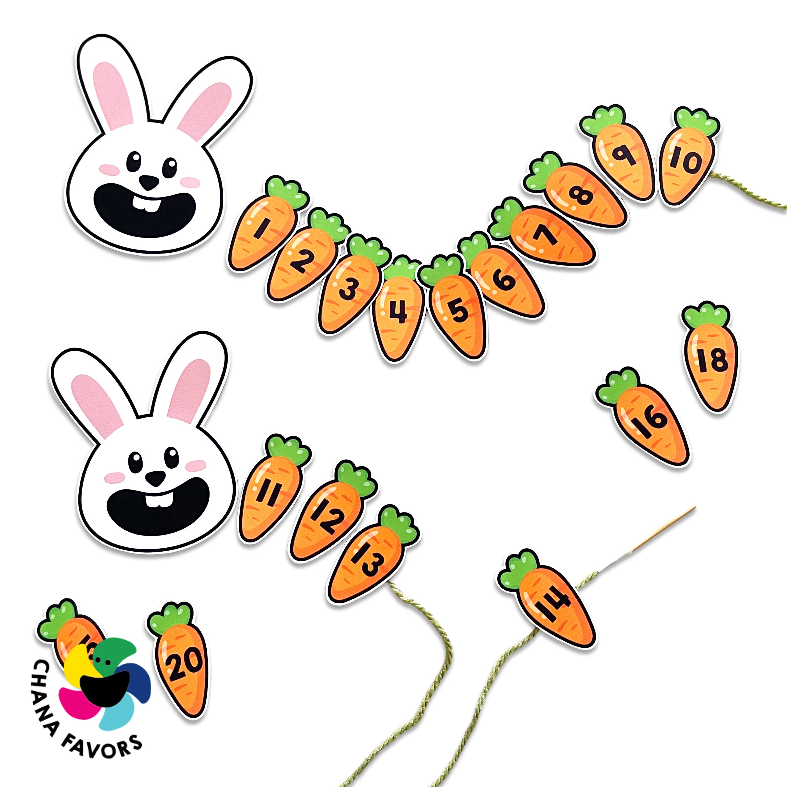 Carrot Counting Train Printable for Preschoolers learn Numbers 1-20 ...
