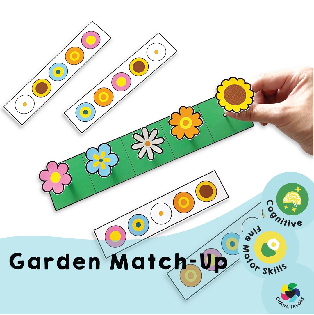 Garden Flower Match-up Game: Cognitive Skills Printable (PDF) - Etsy