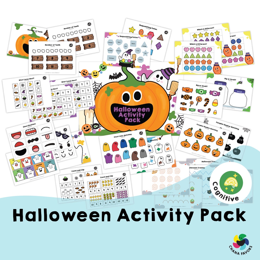 Halloween Activity Pack: 10 Printable Kids Games (PDF Download) - Etsy