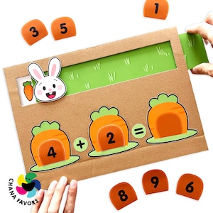 Rabbit Math Game: Printable Addition & Subtraction Activity (PDF) - Etsy