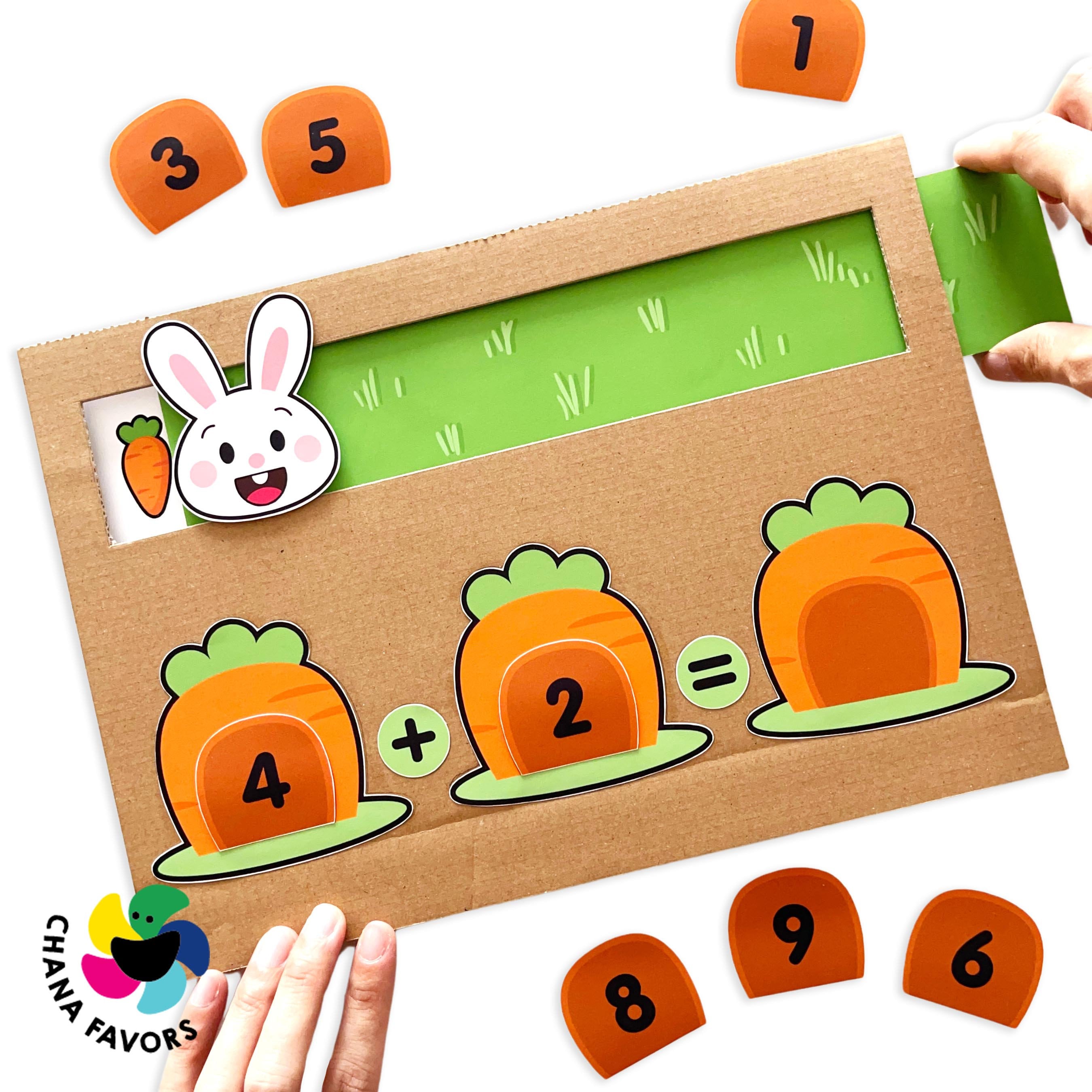 Rabbit Math Game: Printable Addition & Subtraction Activity (PDF) - Etsy