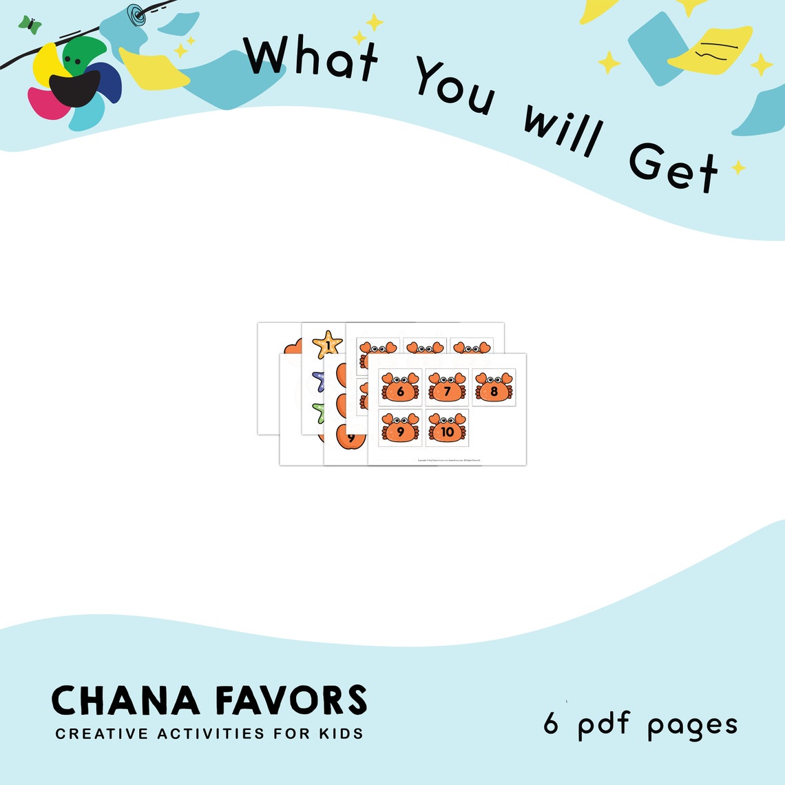 Crab Counting Math Game: Printable Number Learning (PDF Download) - Etsy