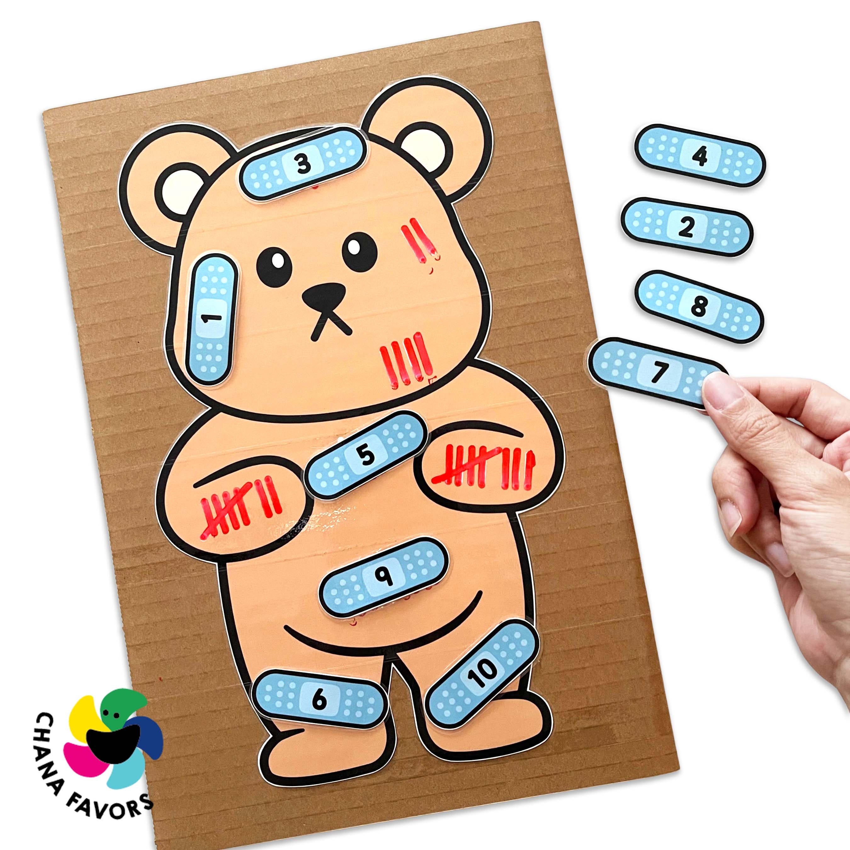 Bear Tally Numbers Printable Fun Counting and Matching Game for Kids ...