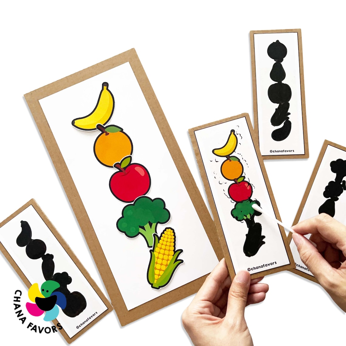 Fruit & Veggie Shadow Matching Game: Kids Learning Printable (PDF) - Etsy