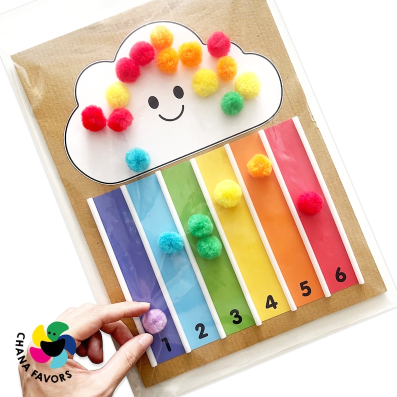 Cloudy Rainbow Counting Game: Printable Math Activity (PDF) - Etsy ...