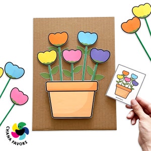 Colorful Flower Sort: Fine Motor Skills Activity (printable PDF) - Etsy