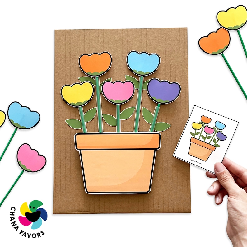 Colorful Flower Sort: Fine Motor Skills Activity (printable PDF) - Etsy