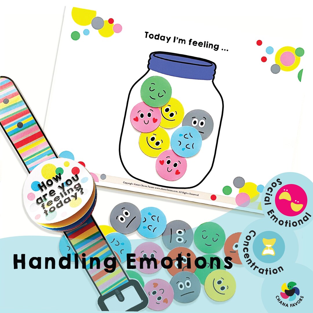 Kids Emotions Activity: Printable Feelings Watch & Jars (PDF Download ...