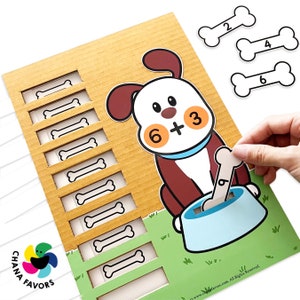 Math Puppy Challenge Printable Simple Addition and Subtraction Practice ...