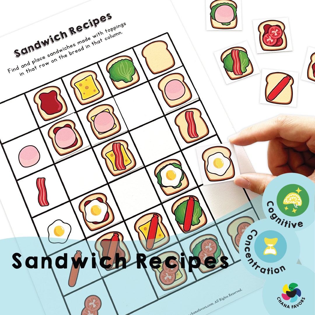 Sandwich Recipes - Printable PDF - Download Only - Brain Teaser to ...