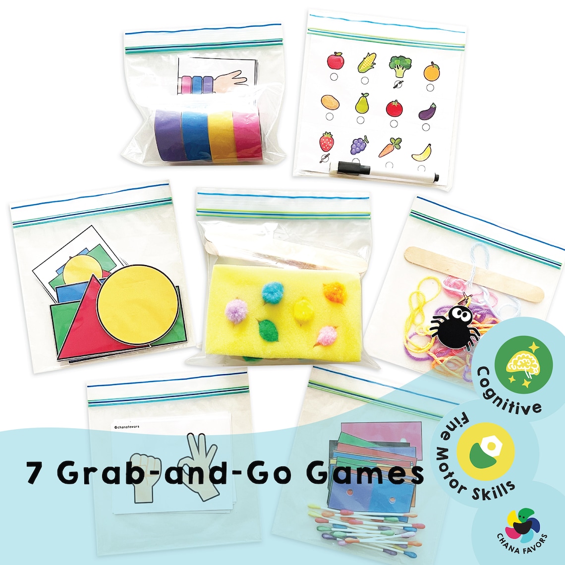 7 Grab-and-go Games - Printable PDF - Download Only - Portable Learning ...
