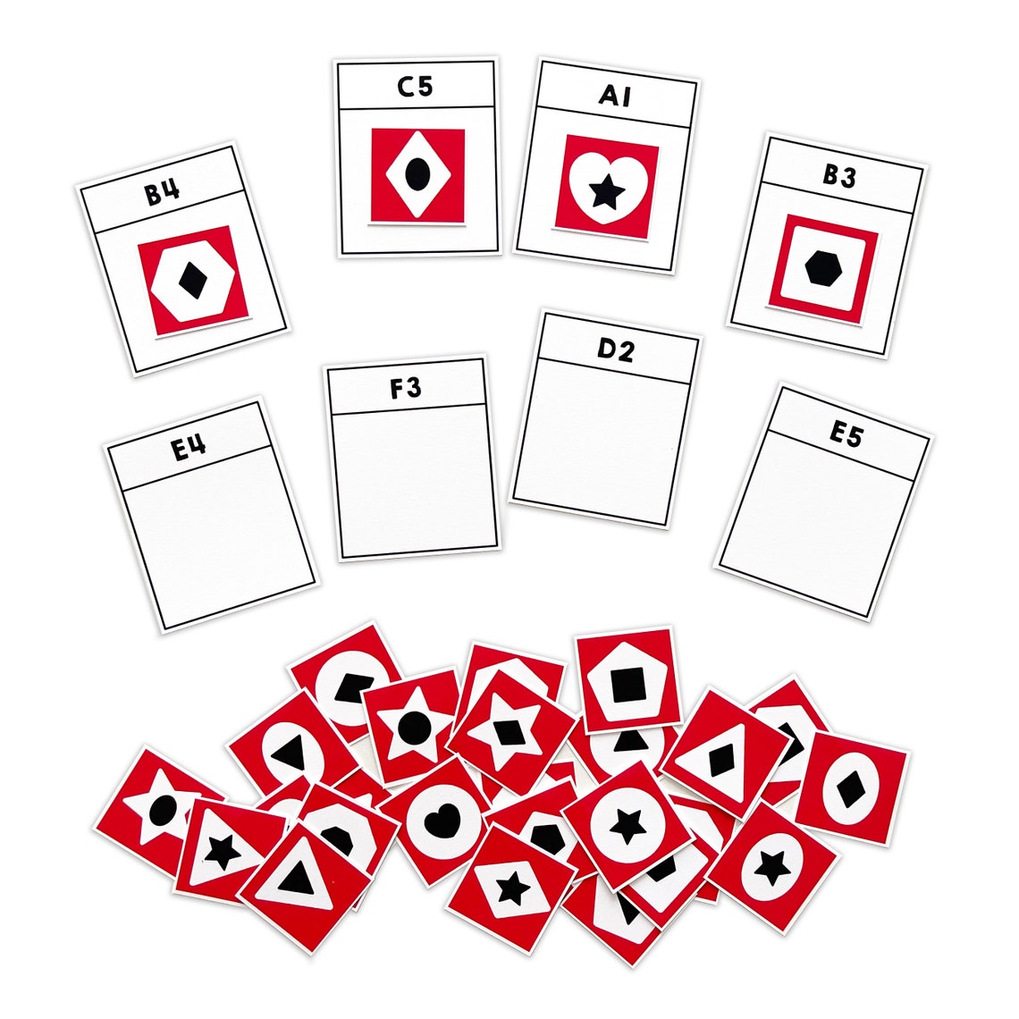 Shape Grid Puzzle: Brain Teaser Game (printable PDF) - Etsy