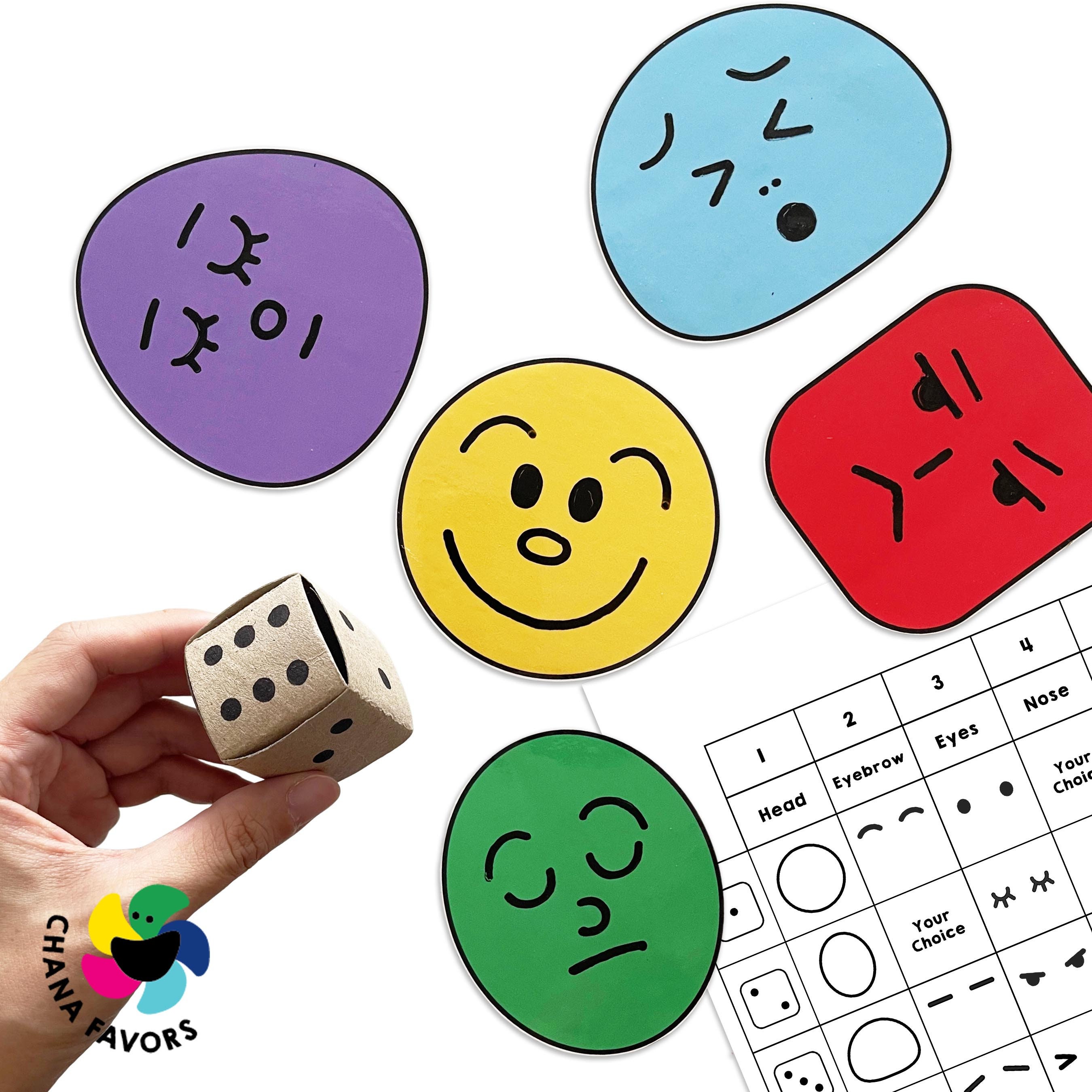 Facial Emotions Dice Game Printable Boost Emotional Intelligence ...