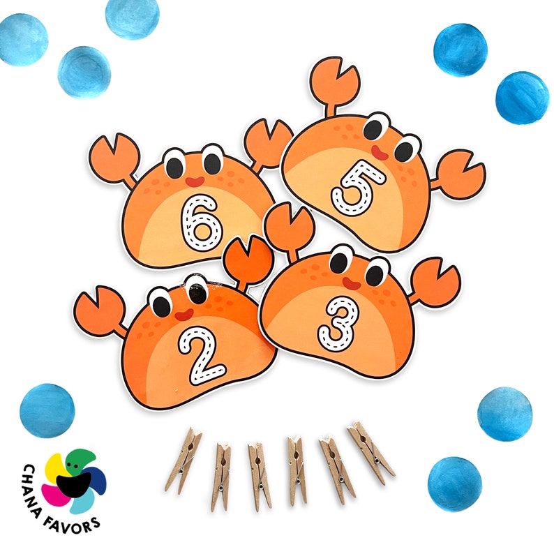 Crab Number Counting Activity: Printable Math Game (PDF Download) - Etsy