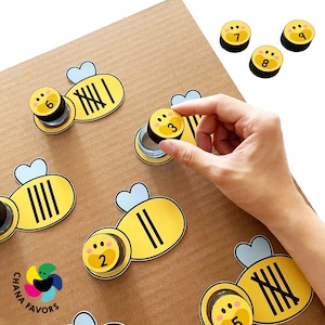 Bee Number Match Printable Fun Educational Pre-math Game Develop Fine ...