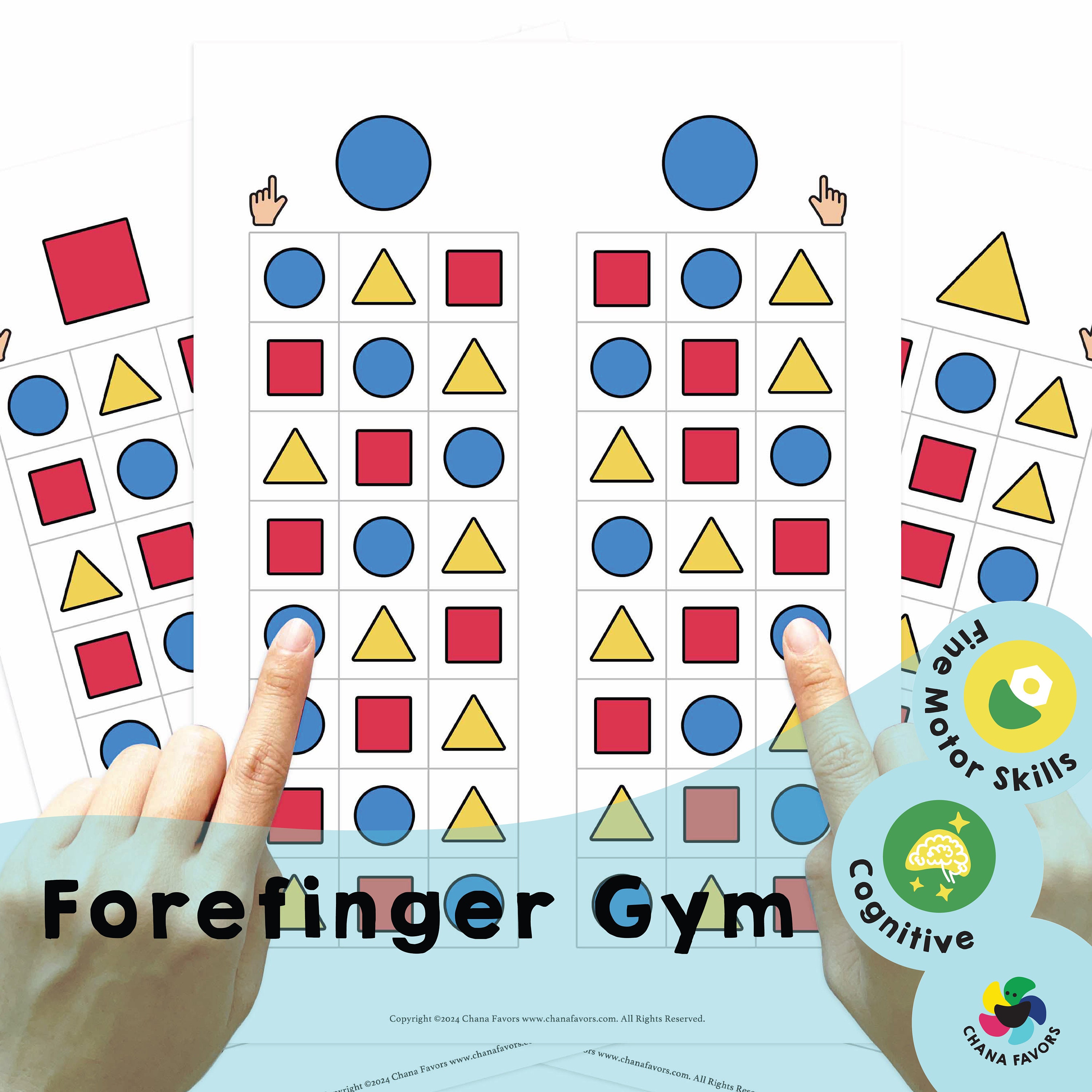 Forefinger Gym: Color Shapes Printable Enhance Finger, Hand, Eye ...