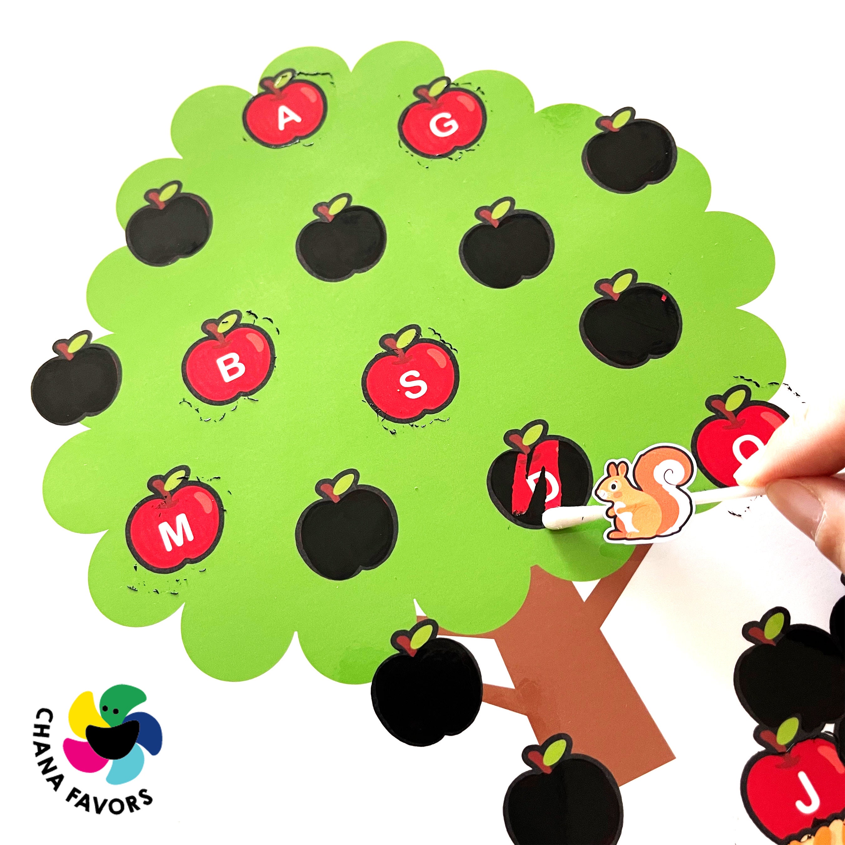English Alphabet Apple Quest Printable Fun Educational Game for Kids to ...