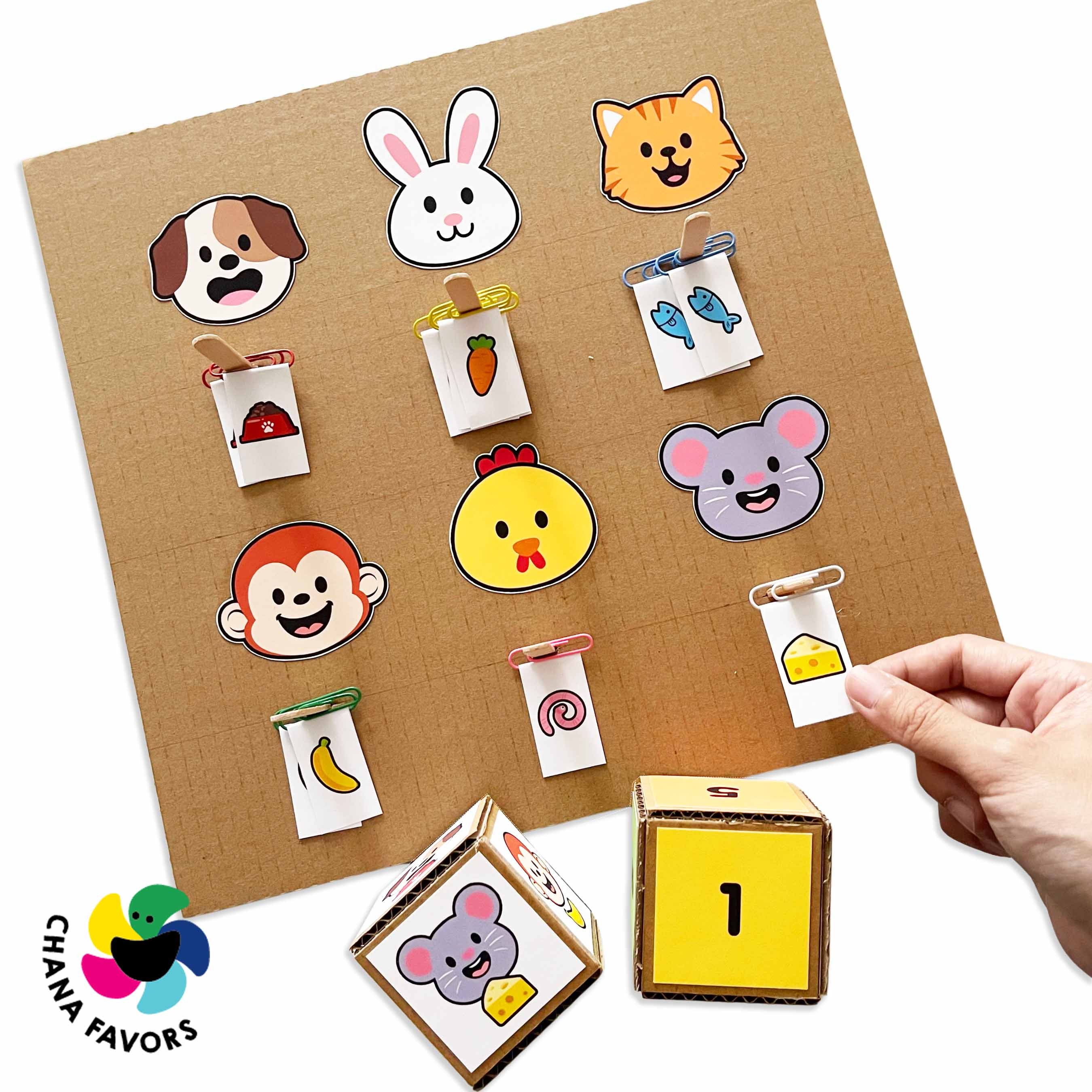 Combinación de dados de animales imprimible Divertido juego de ...
