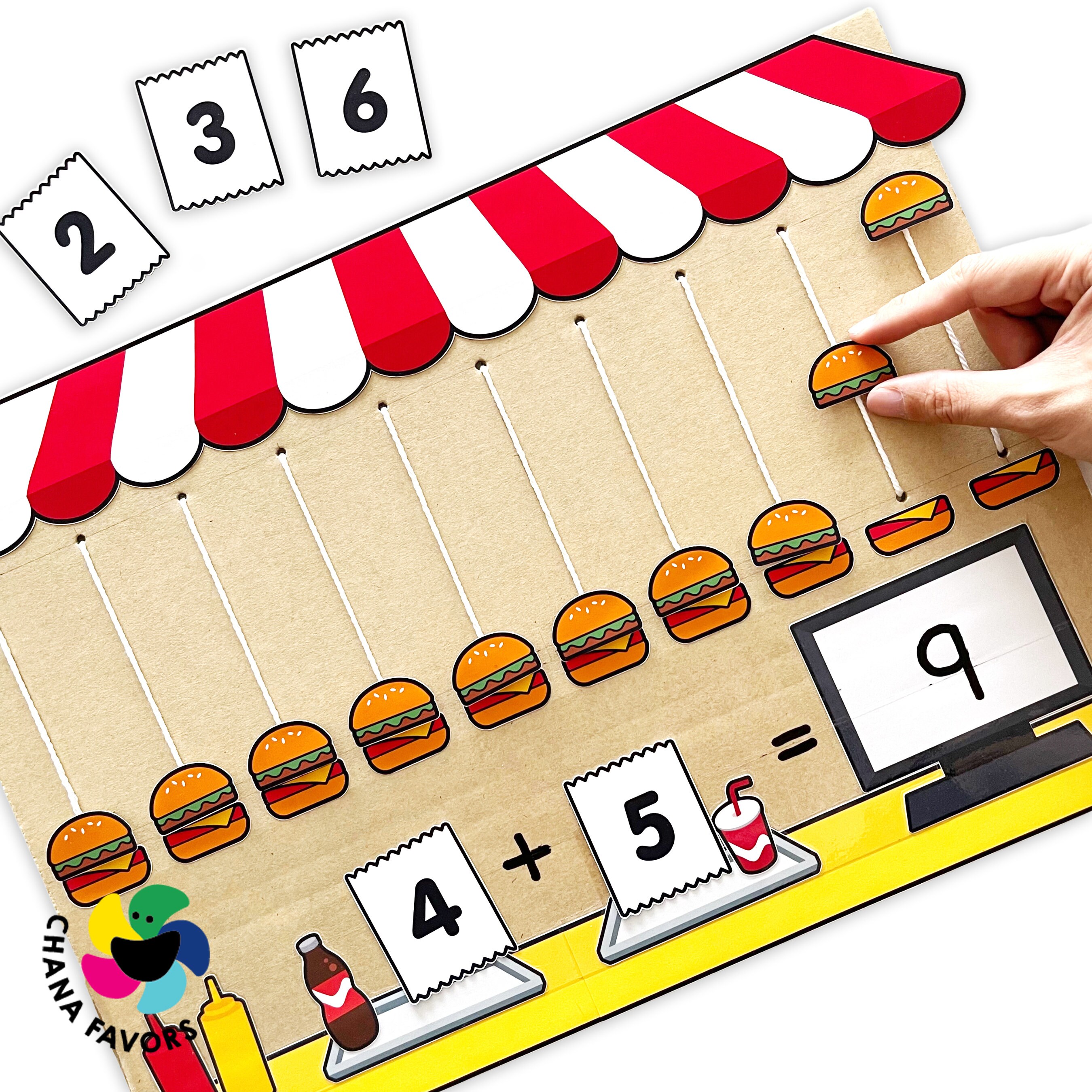 Hamburger Math Challenge: Fine Motor Skills Game (printable PDF) - Etsy