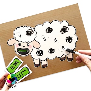 Sheep Tally Numbers Printable Counting Game for Kids Preschool and ...