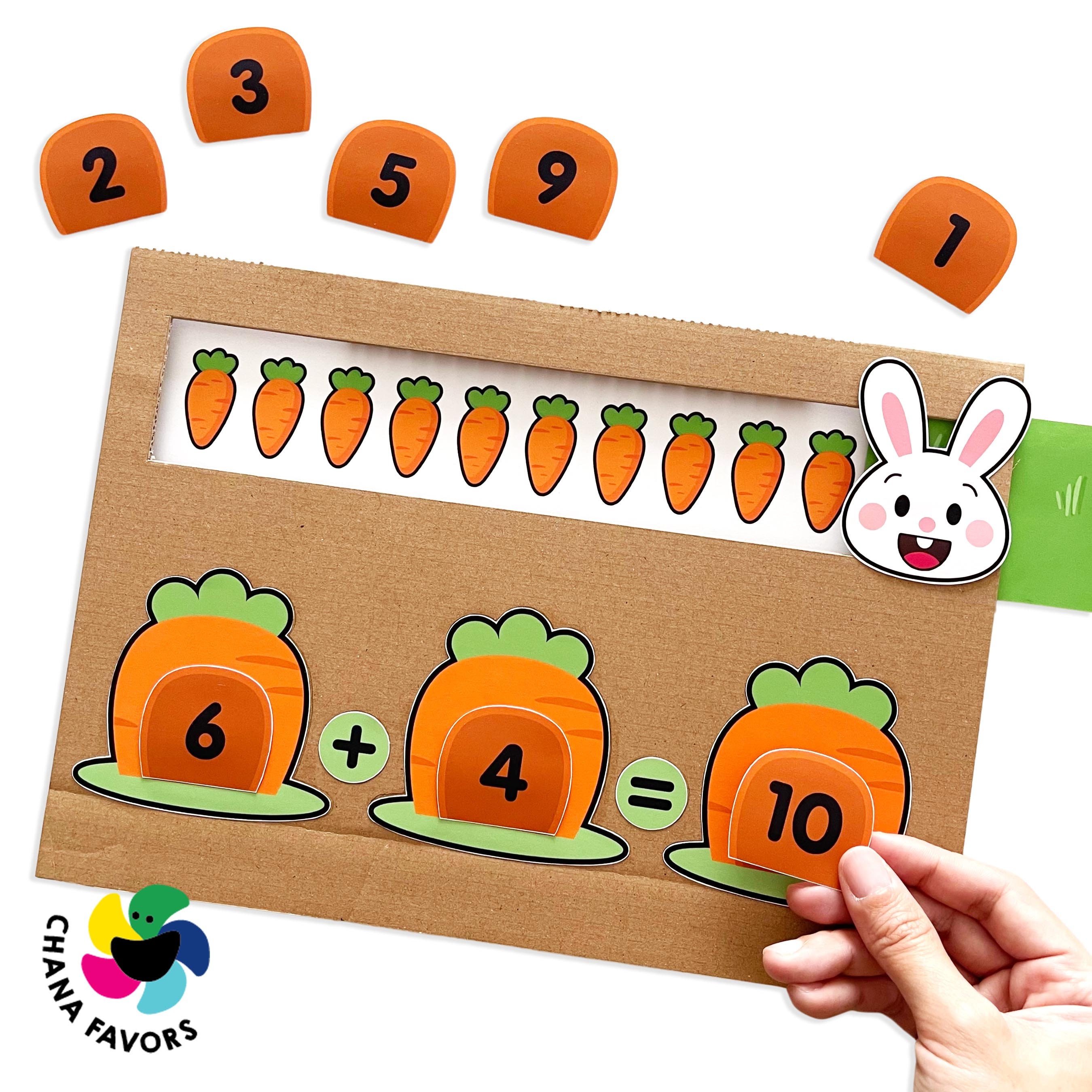 Rabbit Math Game: Printable Addition & Subtraction Activity (PDF) - Etsy